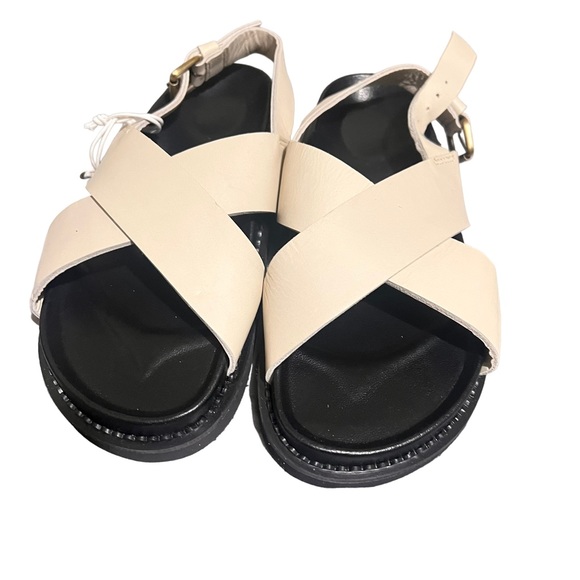 liberte leather | Shoes | New Liberte Leather Capri Sandals In Ivory ...